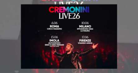 Cesare Cremonini, scaletta e date del tour Cremonini Live26